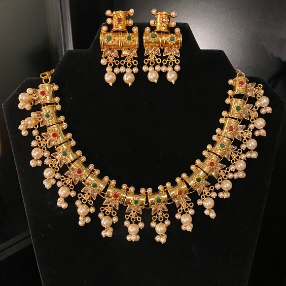 Salwar Kameez | Jewelry | Indian Pakistani Gold Necklace Set | Poshmark